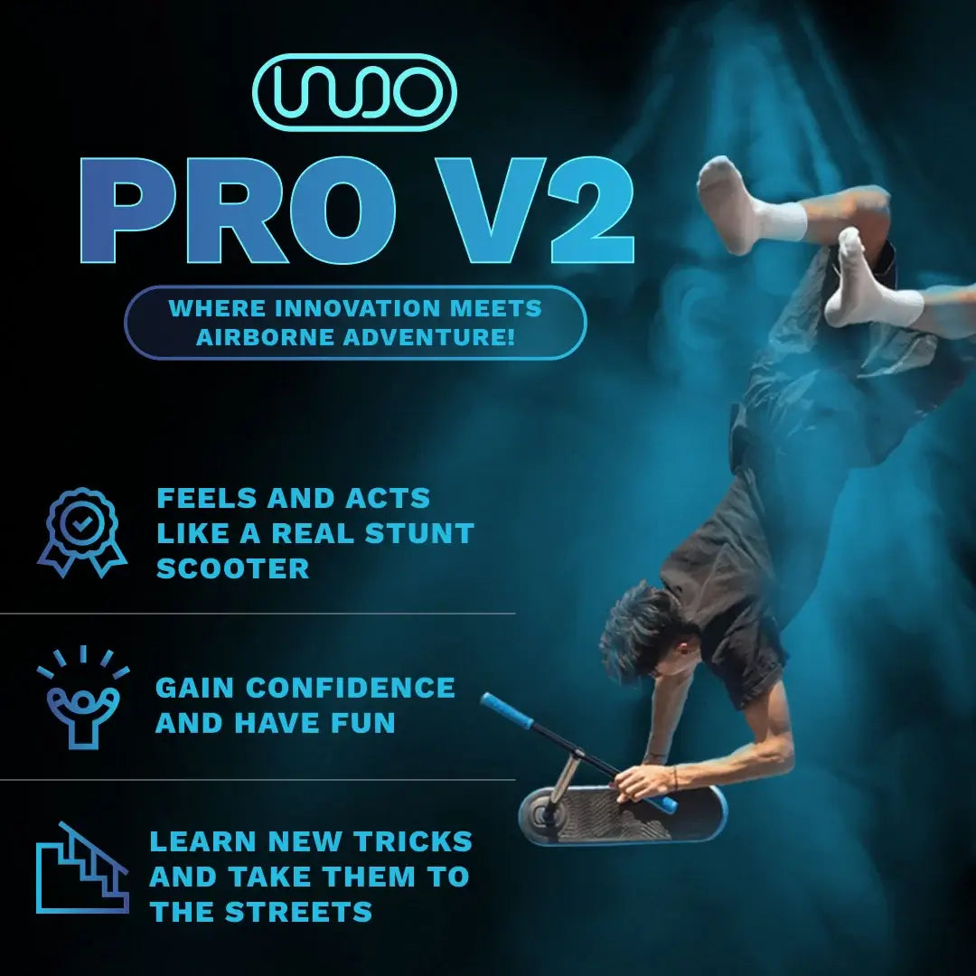 INDO PRO V2 Trick Scooter, Blue/Black Matt - INDO Scooter – The Trick ...